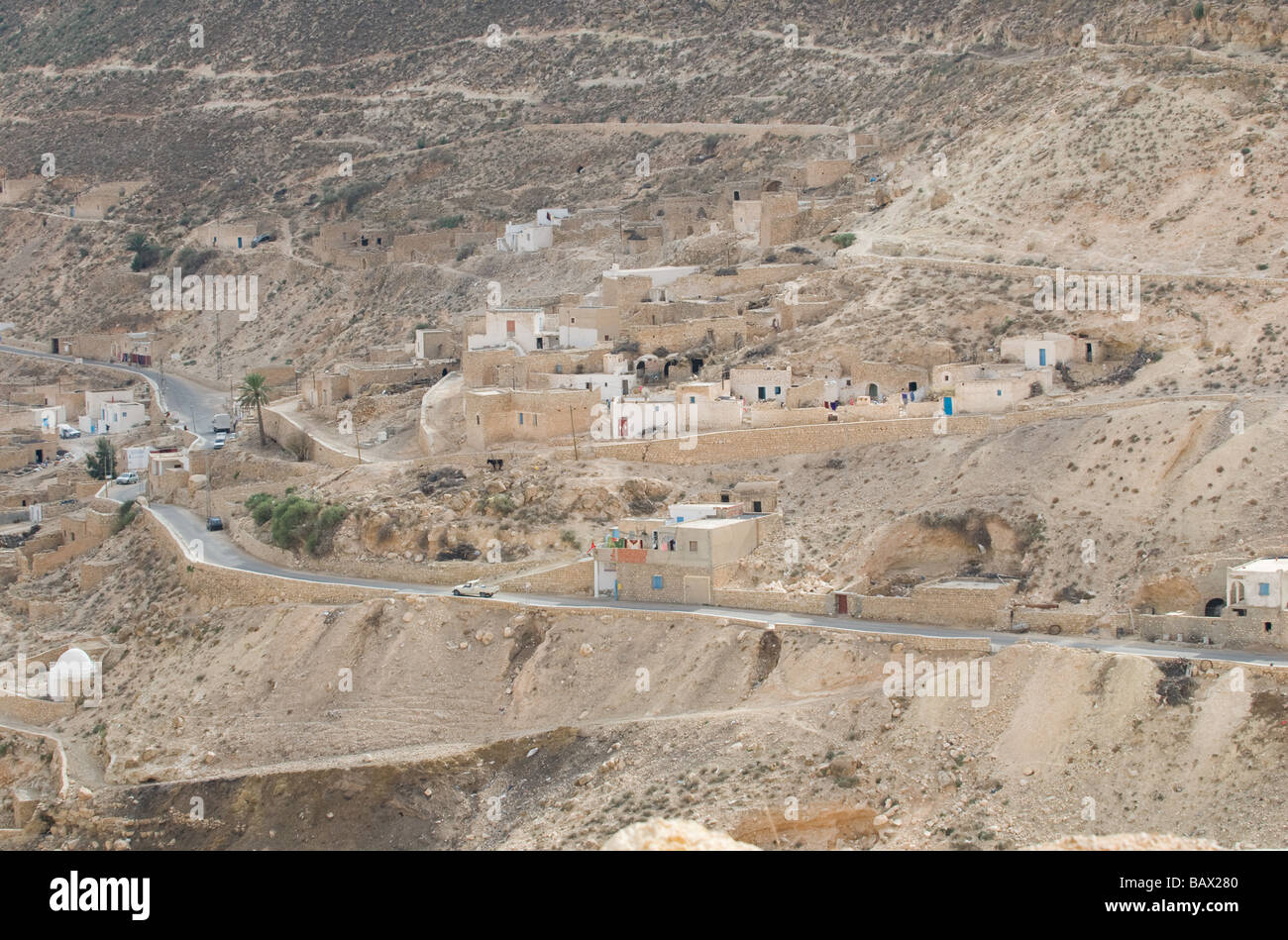 Toujane mountain village in the South Jebel Dahar Region Tunisia Stock ...