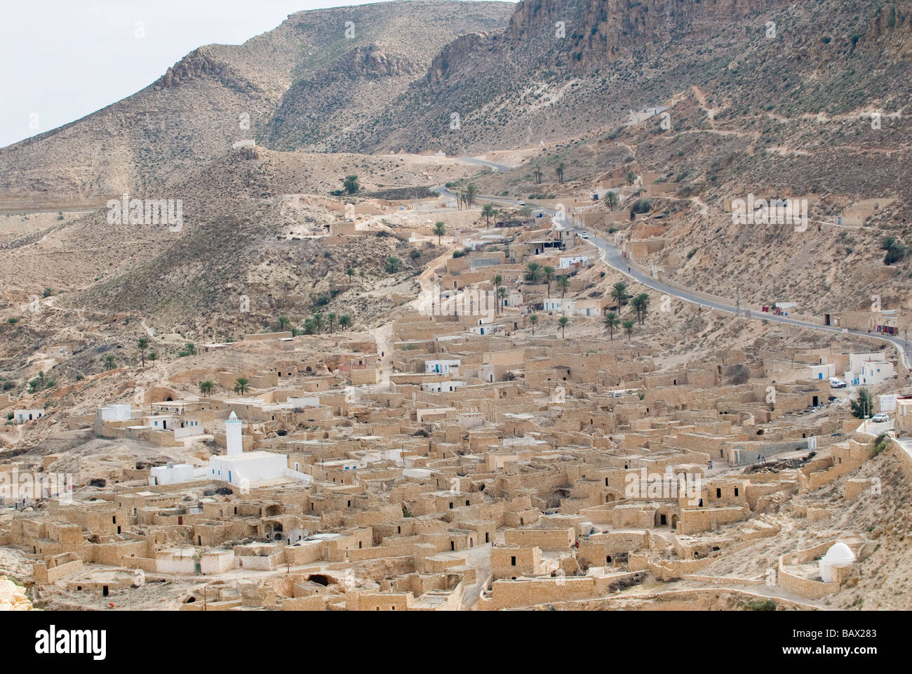 Toujane mountain village in the South Jebel Dahar Region Tunisia Stock ...
