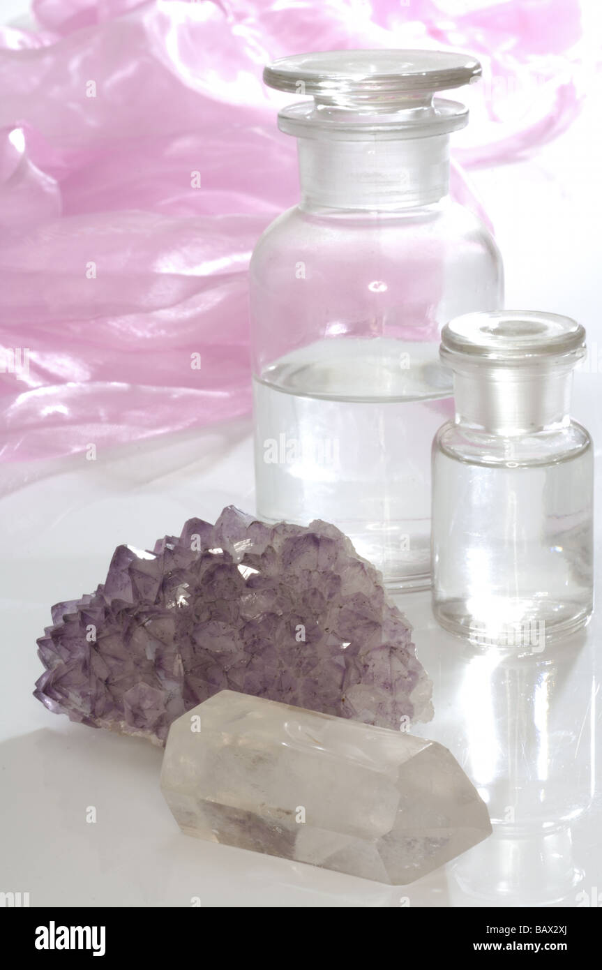 Helaing stone rock crystal Stock Photo - Alamy