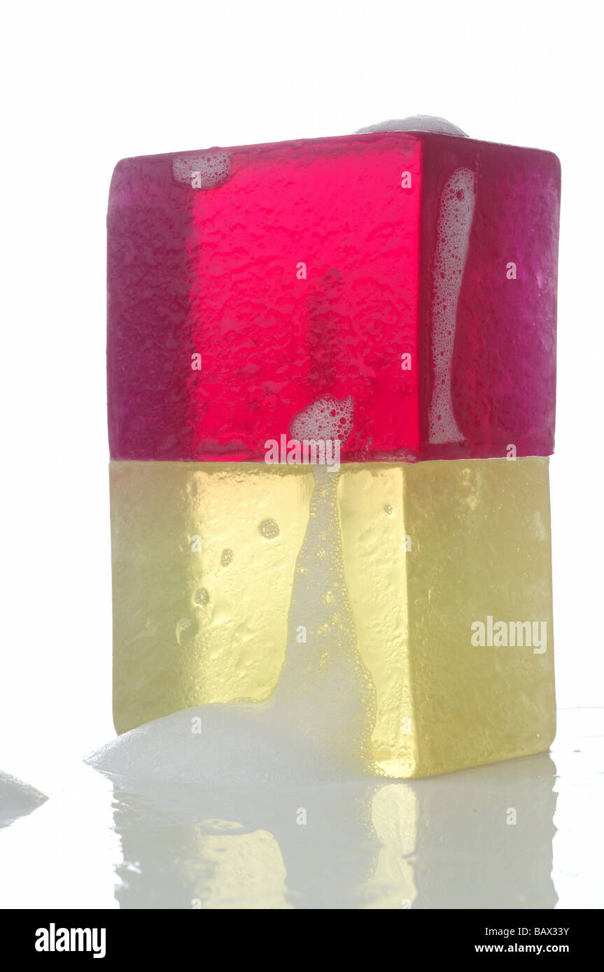 Two coloured soap Stock Photo - Alamy