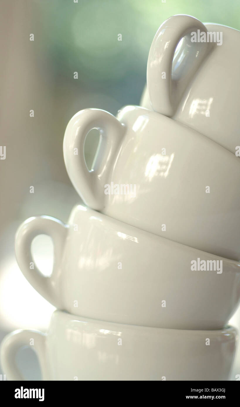 Stacked coffee cups Stock Photo - Alamy