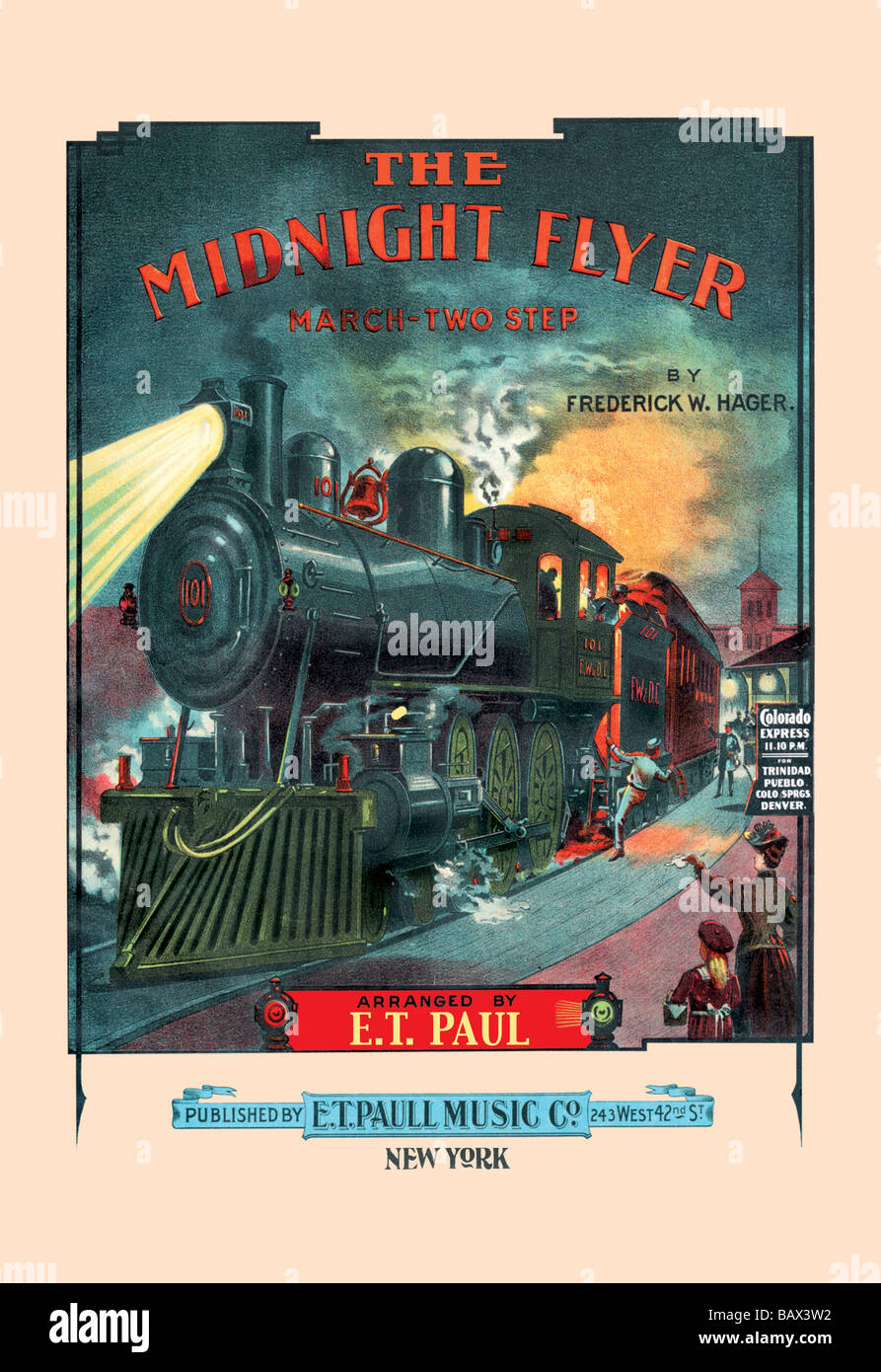 The Midnight Flyer: March and Two-Step Stock Photo - Alamy