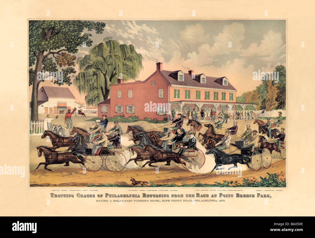 Trotting Horse Race in Philadelphia Stock Photo - Alamy