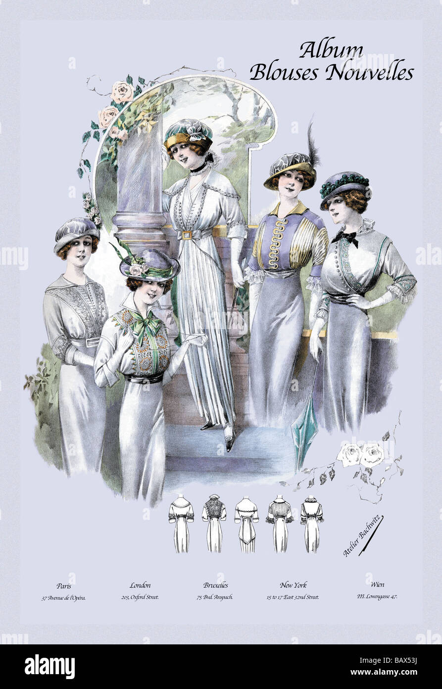 Album Blouses Nouvelles: An Elegant Morning Stock Photo - Alamy