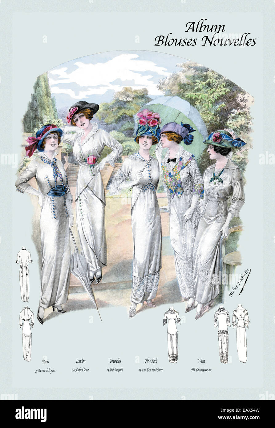 Album Blouses Nouvelles: For a Garden Party Stock Photo - Alamy