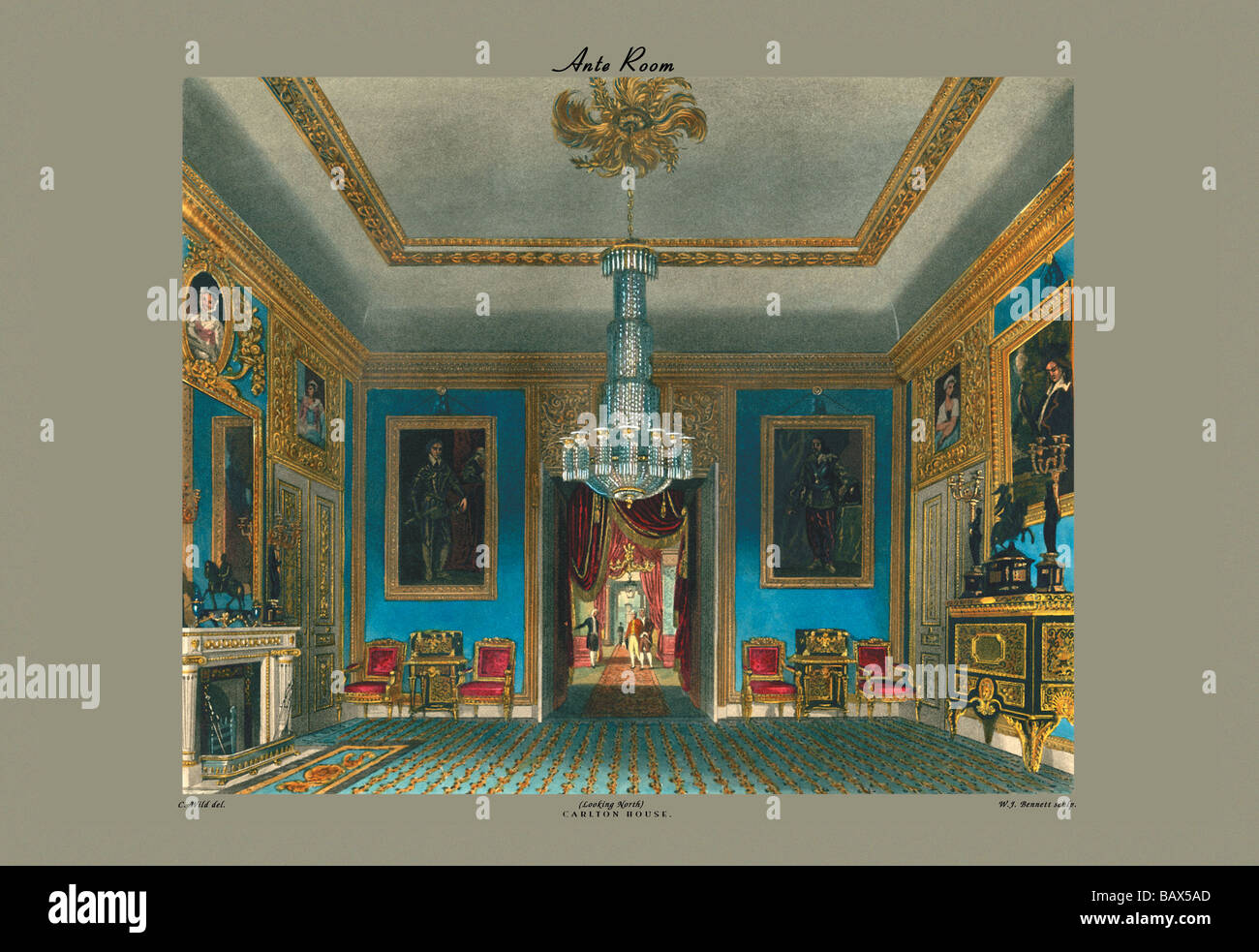 Ante Room - Carlton House (Looking North Stock Photo - Alamy