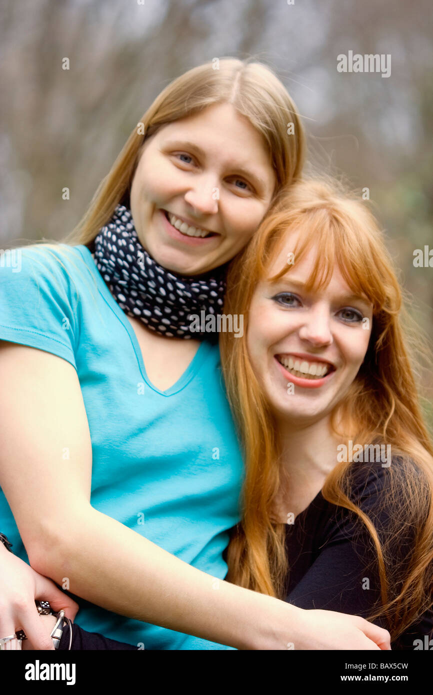 Two Young Women - Best Friends Stock Photo - Alamy