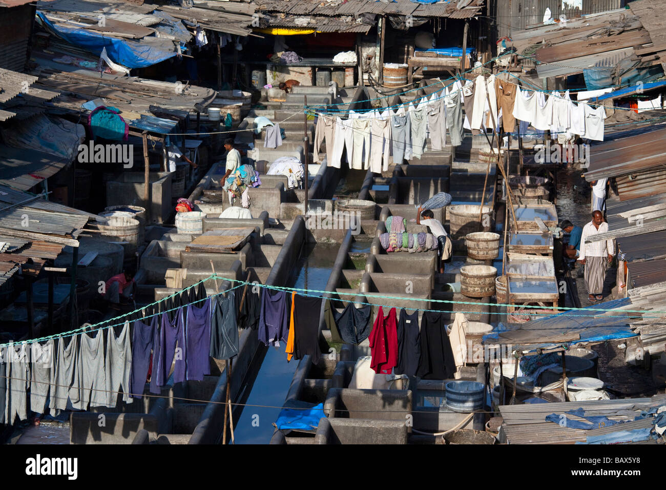 Mahalaxmi Dhobi Ghats in Mumbai India Stock Photo - Alamy