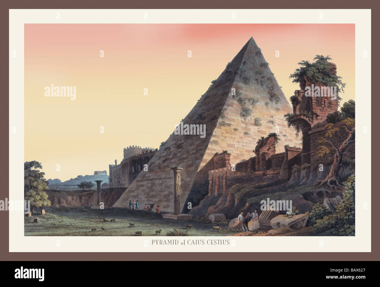 Pyramid of Caius Cestius Stock Photo - Alamy