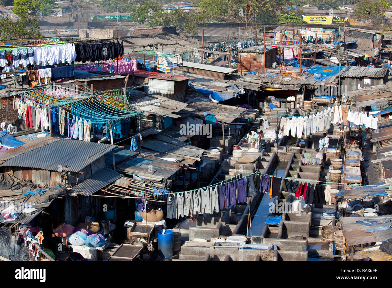 Mahalaxmi Dhobi Ghats in Mumbai India Stock Photo - Alamy