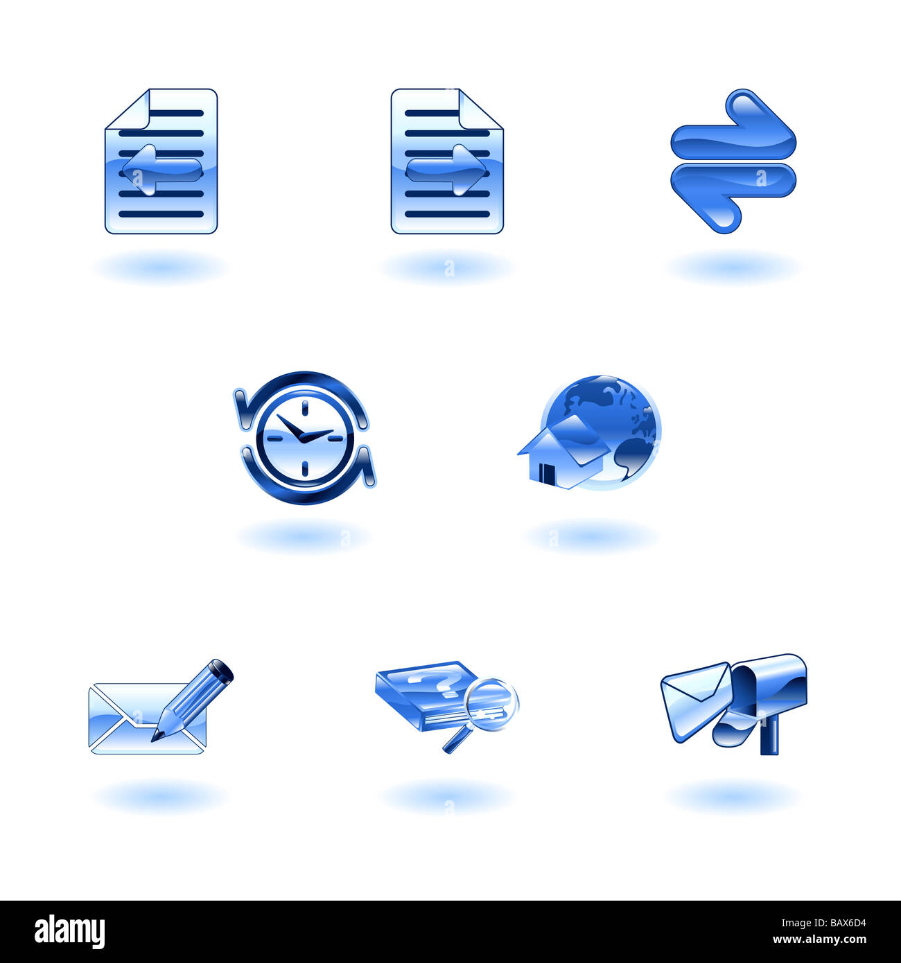 A set of shiny internet browser icons Stock Photo - Alamy
