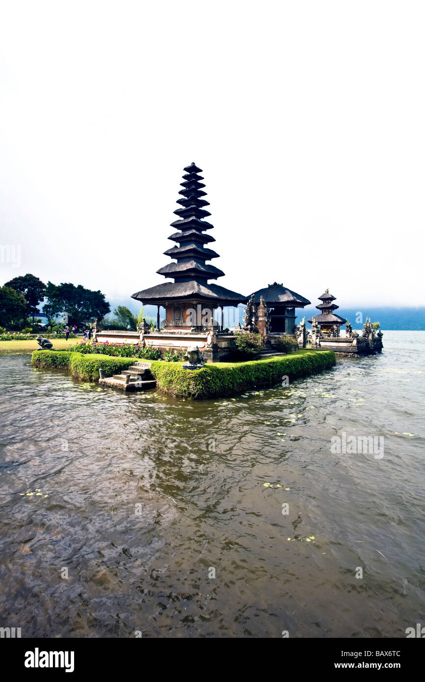 Indonesia, Bali. Bedugul, Lake Bratan. Pura Ulu Danu temple Stock Photo ...