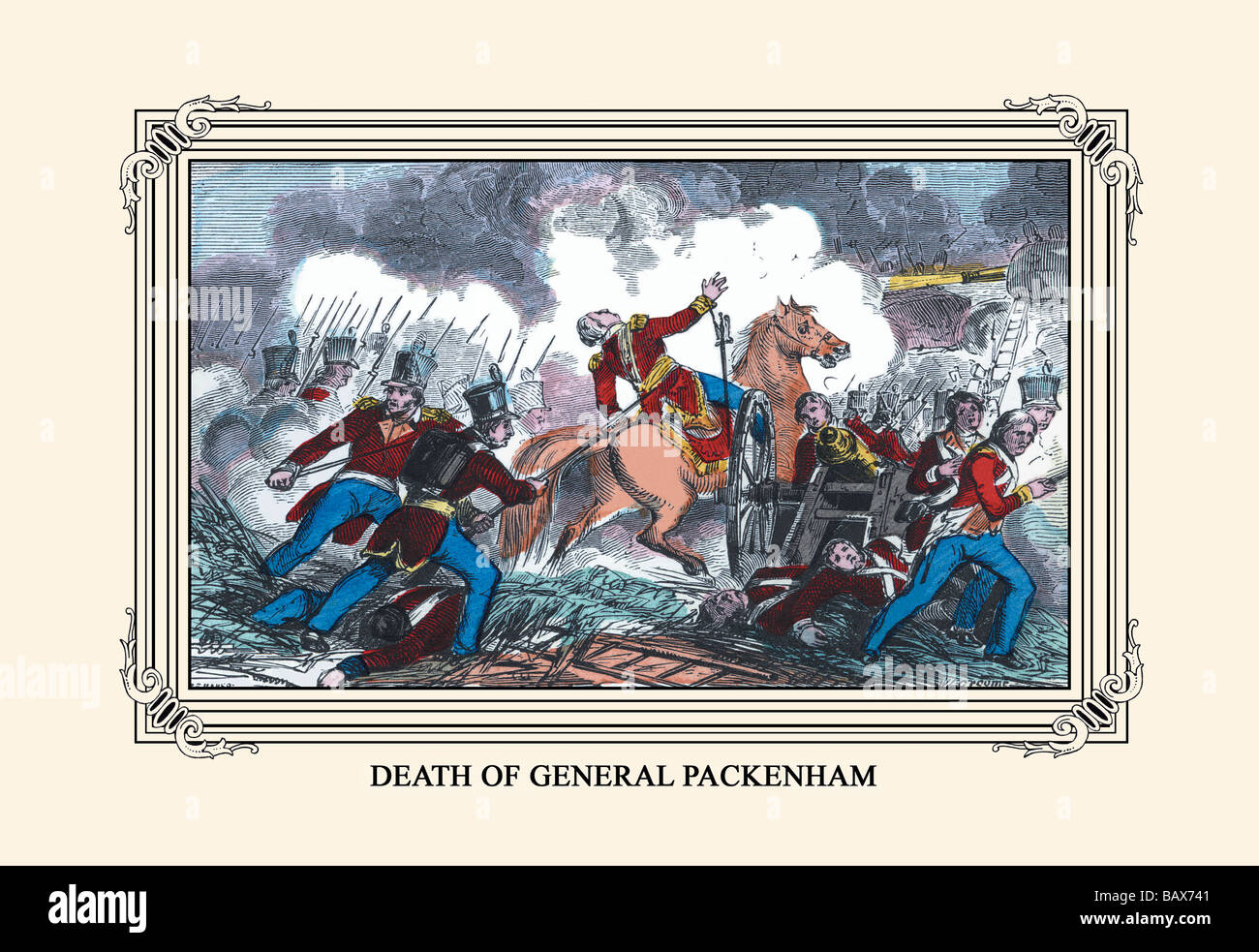 Death of General Packenham Stock Photo - Alamy