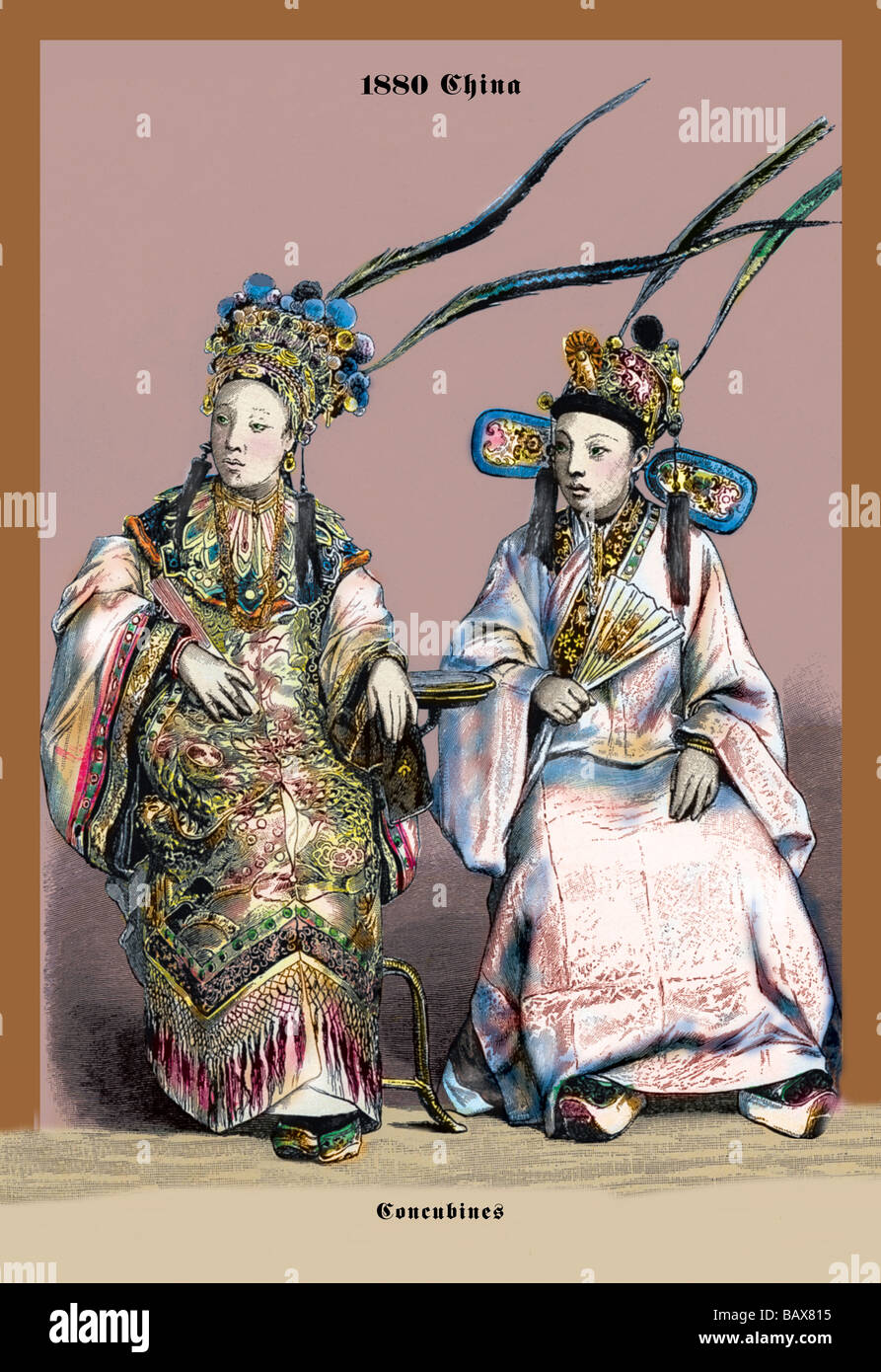 Chinese Concubines,19th Century Stock Photo - Alamy