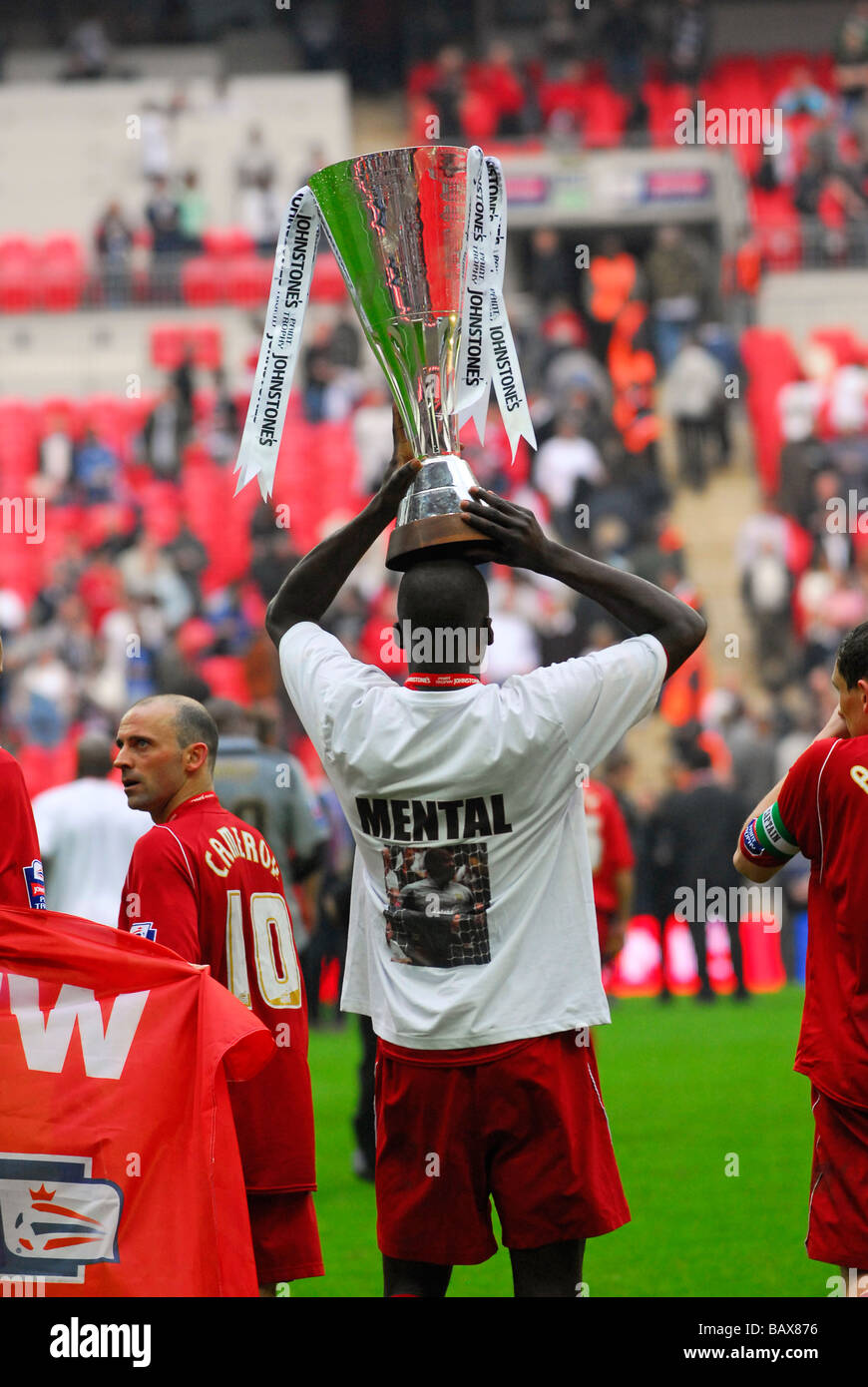 Wembley Stadium on Johnstone's Paint trophy final day 2008 Stock Photo ...