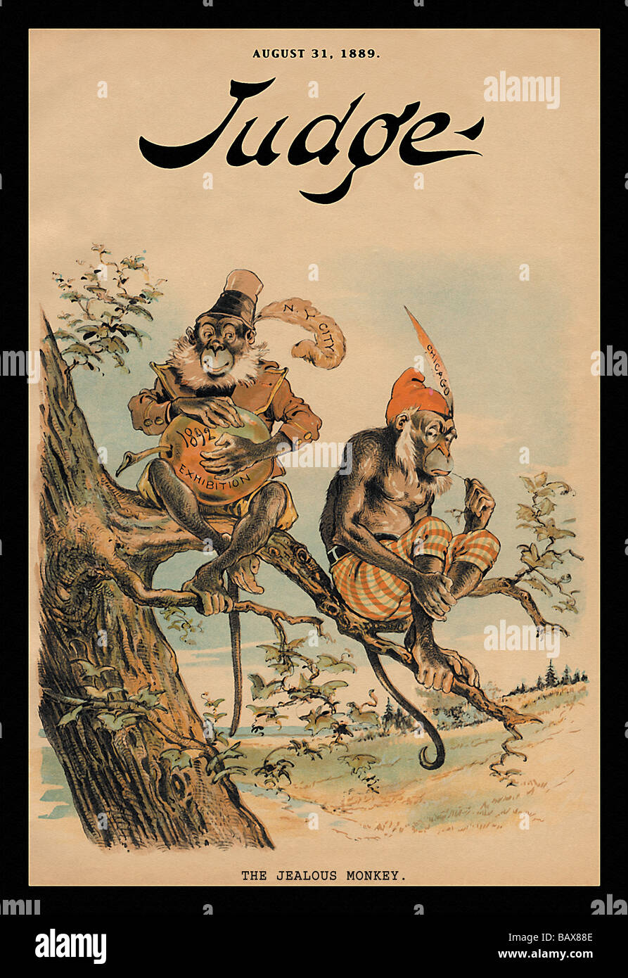 Judge Magazine: The Jealous Monkey Stock Photo - Alamy