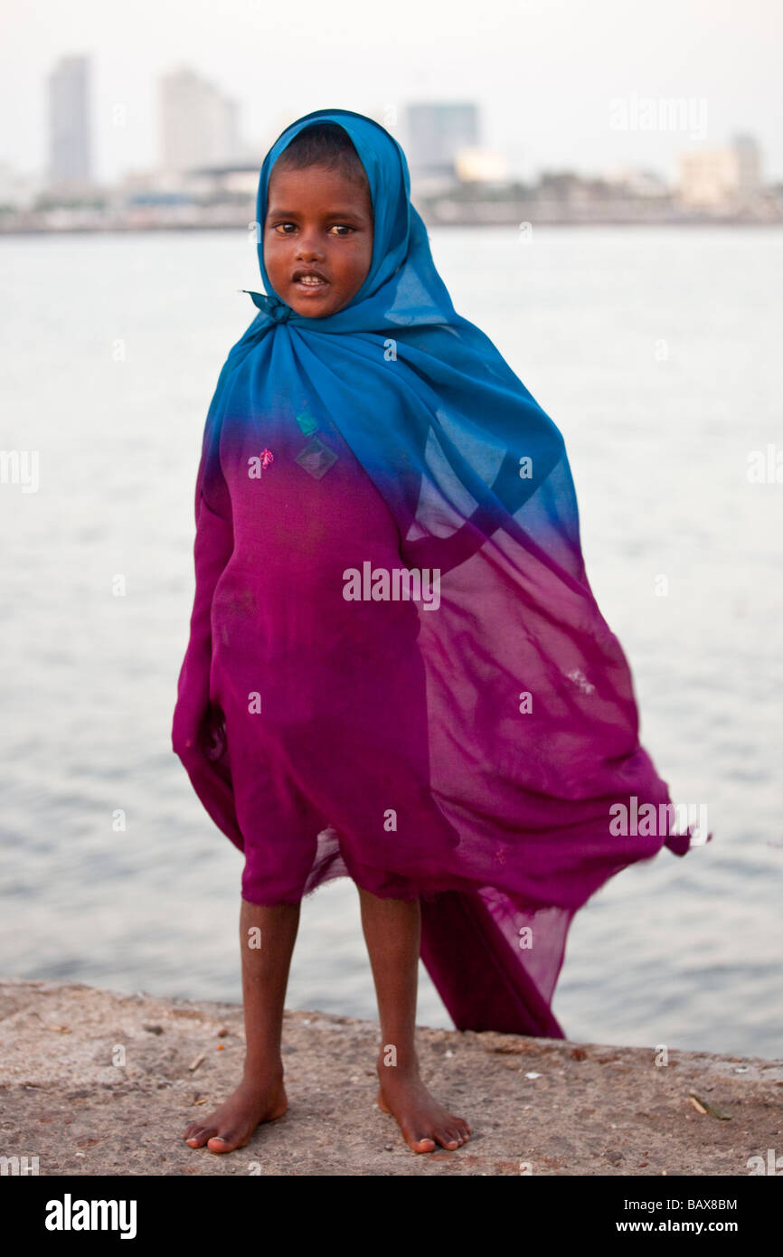 Young Muslim Girl Outside the Tomb of Haji Ali Bukhari in Mumbai India ...