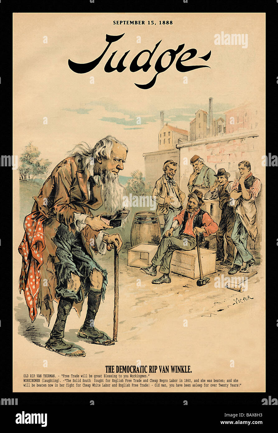 Judge Magazine: The Democratic Rip Van Winkle Stock Photo - Alamy