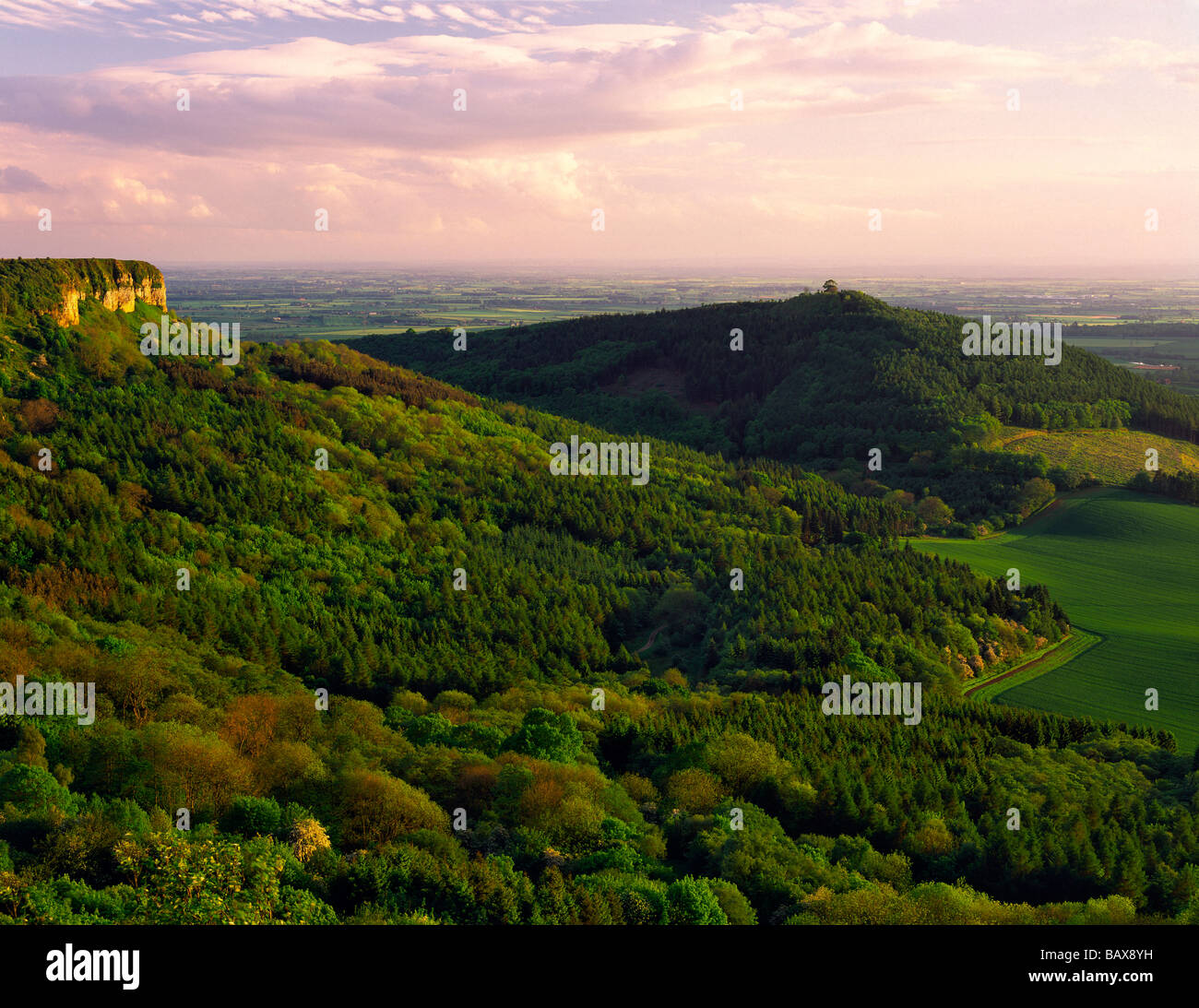 Roulston scar and Hood hill from Sutton Bank North Yorkshire Stock ...