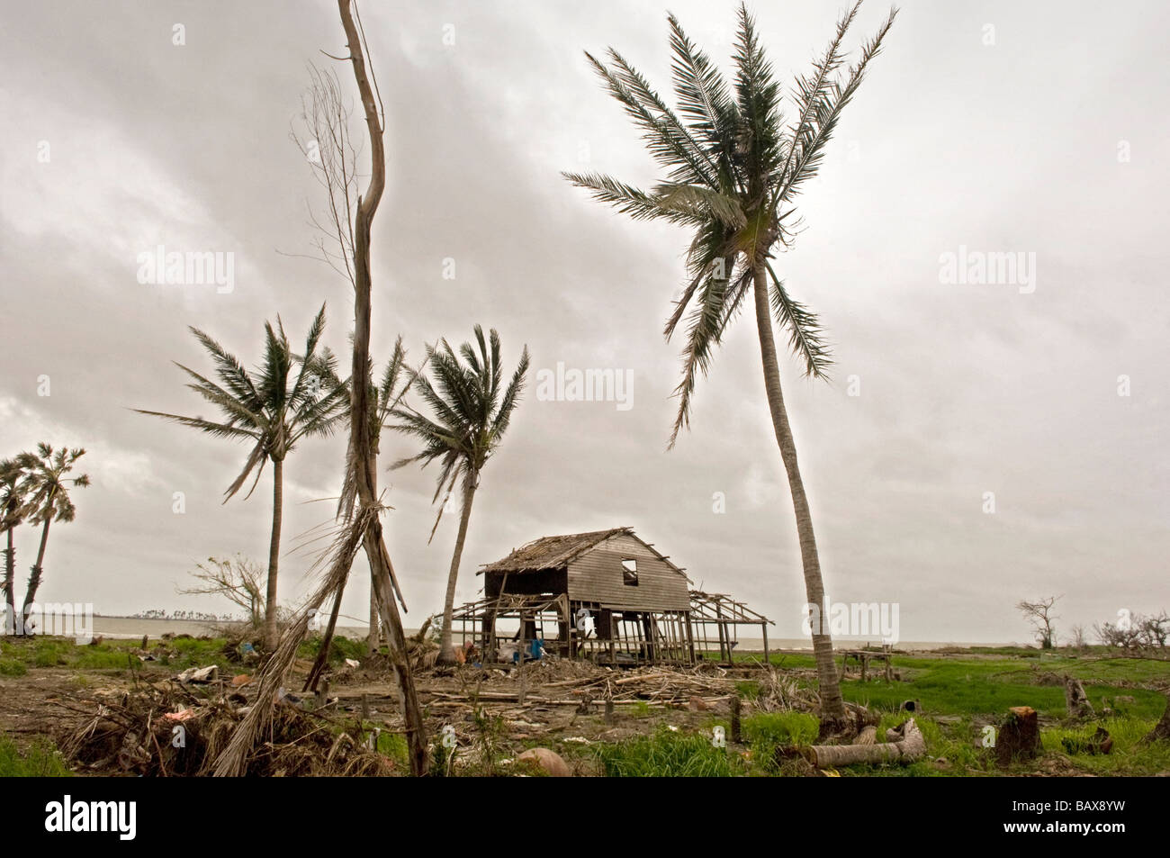 A house is all that remains in the destroyed village of Gongi south ...