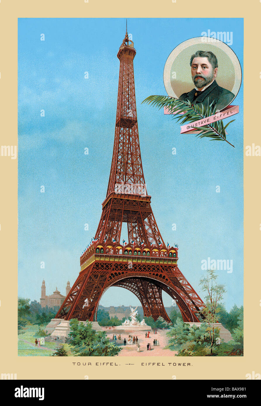 The Eiffel Tower at the Paris Exhibition,1889 Stock Photo - Alamy