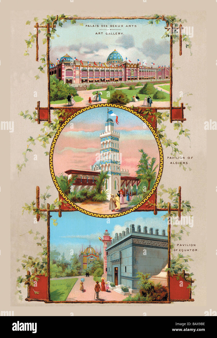 Three Buildings at the Paris Exhibition,1889 Stock Photo - Alamy