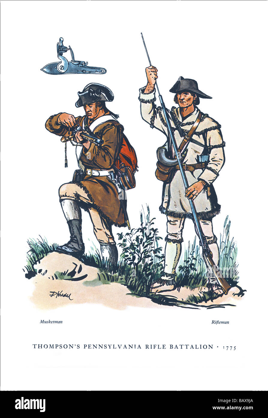 Thompson's Pennsylvania Rifle Battalion,1775 Stock Photo - Alamy