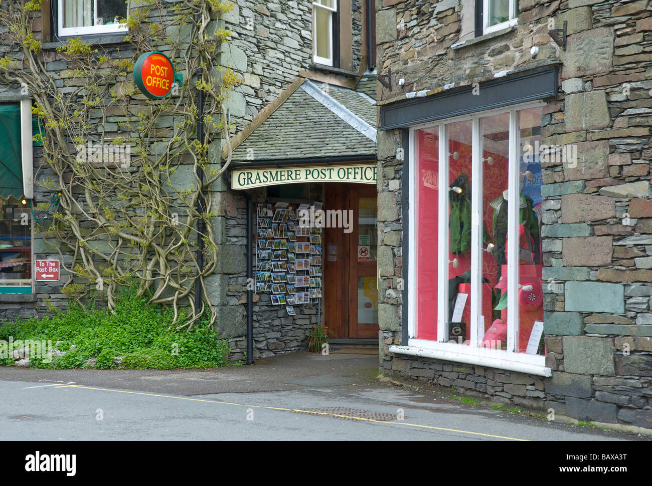 Post Office in Grasmere village, Lake District National Park, Cumbria ...