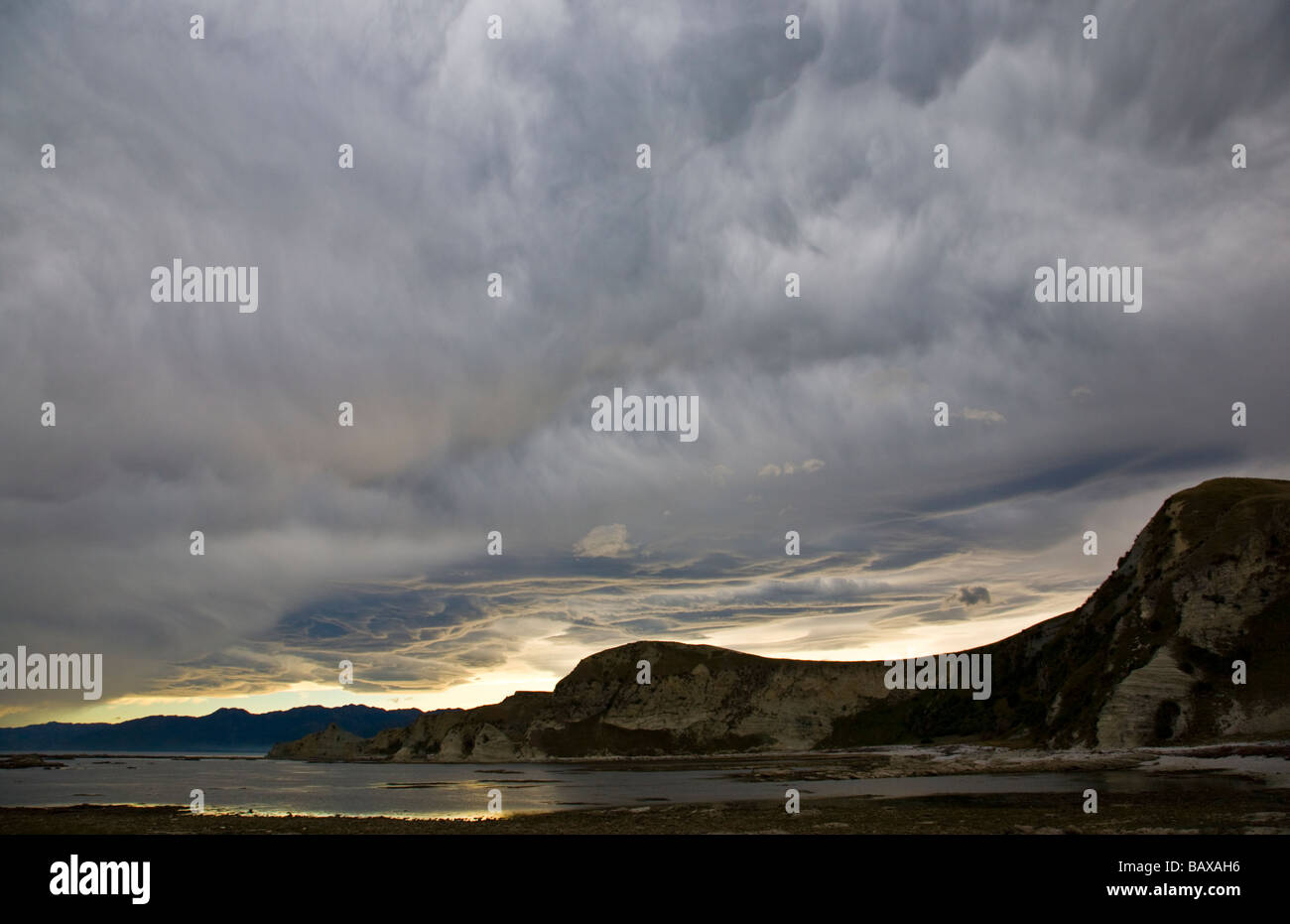 Strange cloud formations on the coast at kaikoura South Island New ...