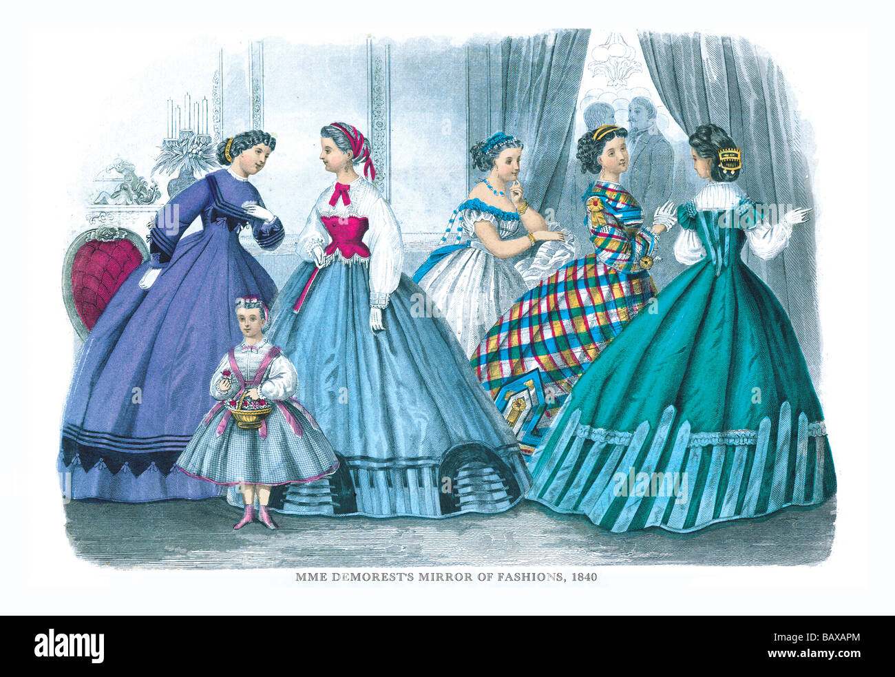 1840 dress woman hi-res stock photography and images - Alamy