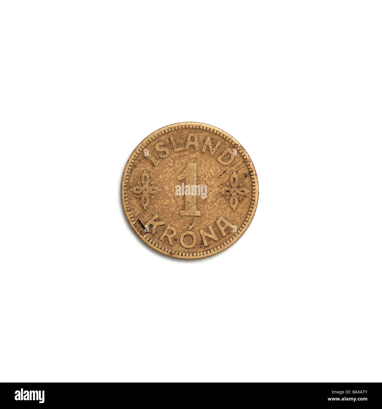 Iceland krona coin currency hi-res stock photography and images - Alamy