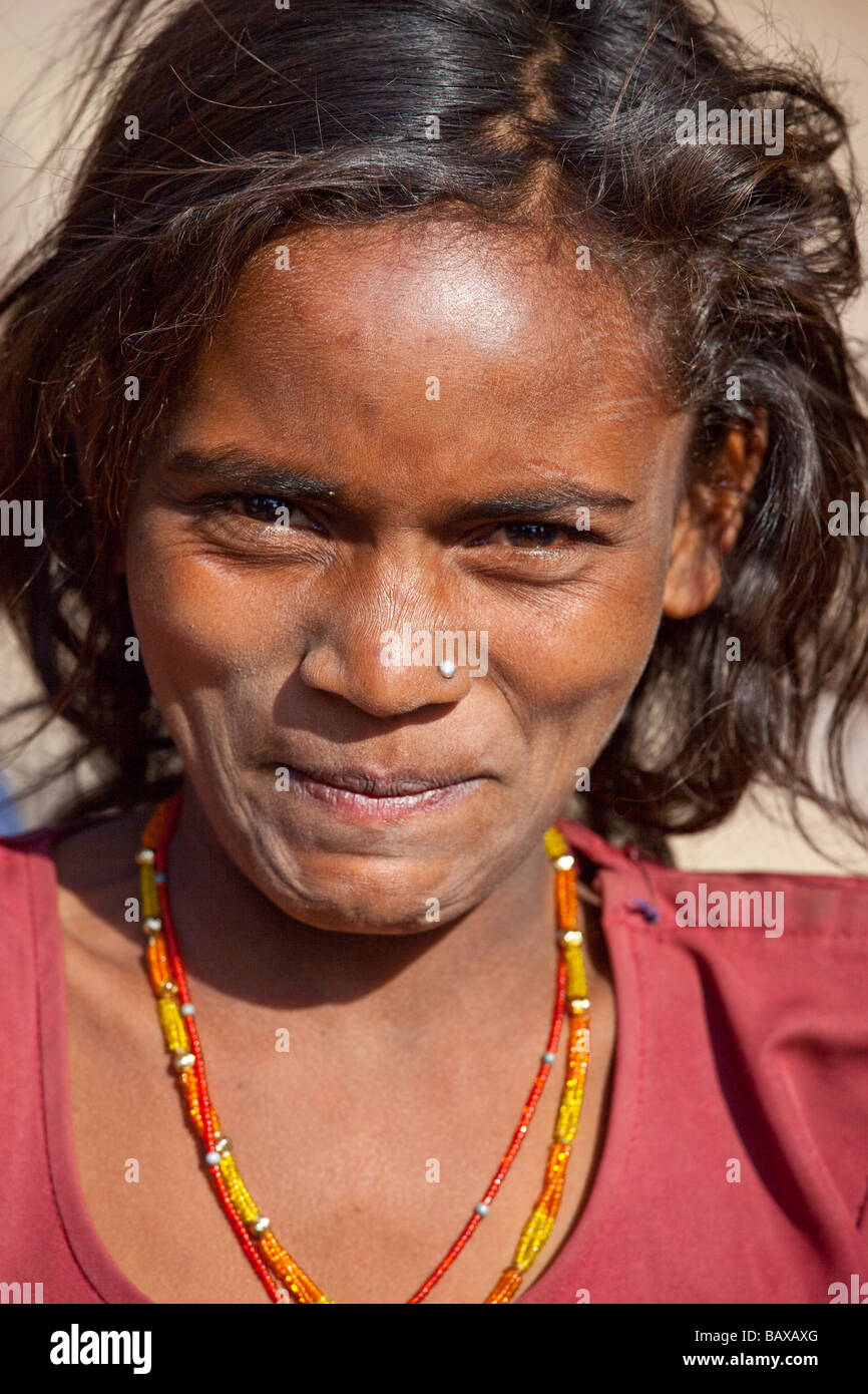 Indian Girl in the Royal Enclosure in Mandu India Stock Photo - Alamy
