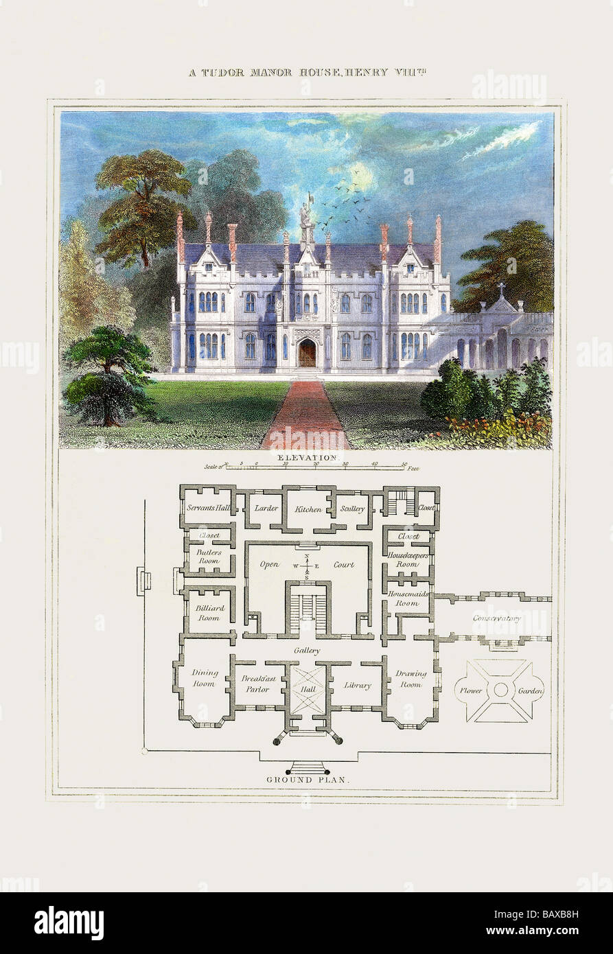English Country Estate Floor Plan