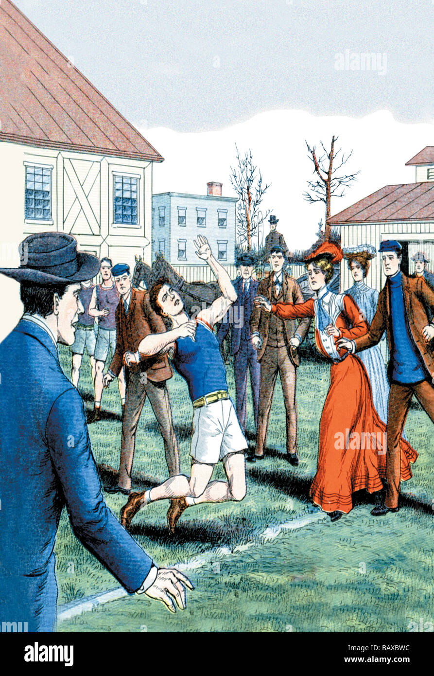 Collapse at the Finish Line Stock Photo - Alamy