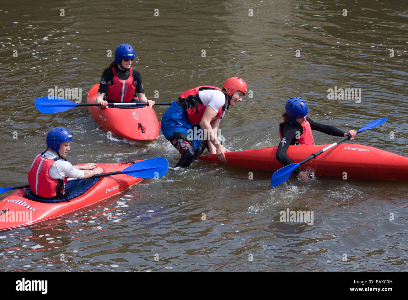 water sport kayak kayaking whitewater training river medway yalding ...