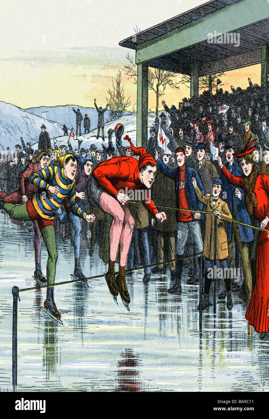 Ice Skating Race Stock Photo - Alamy