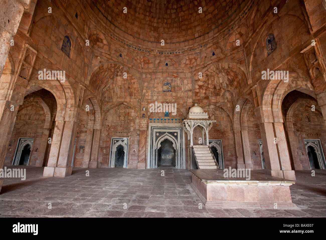Mirhab inside the Jama Masjid or Friday Mosque in the Ruins of Mandu ...