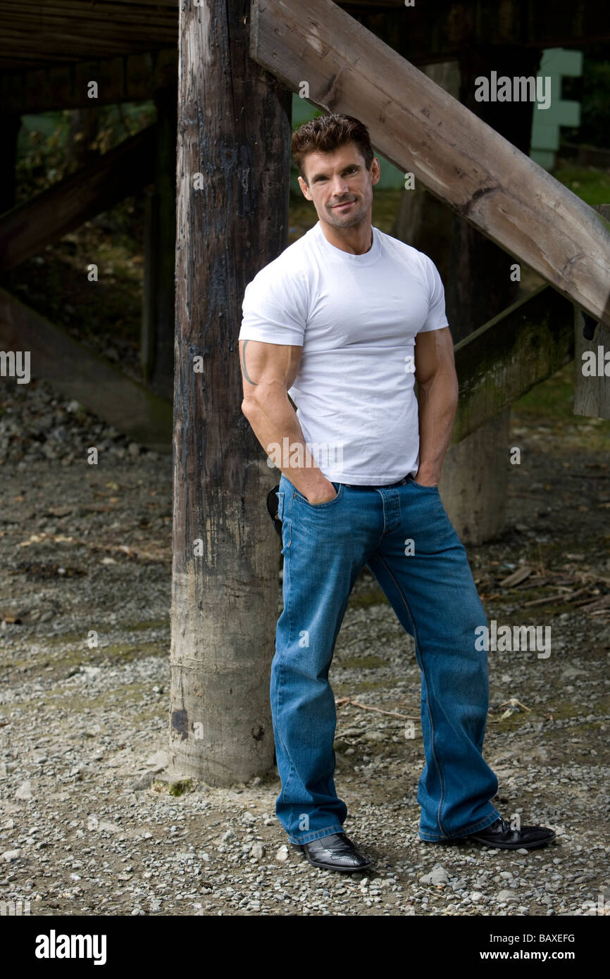 fit male posing Stock Photo - Alamy