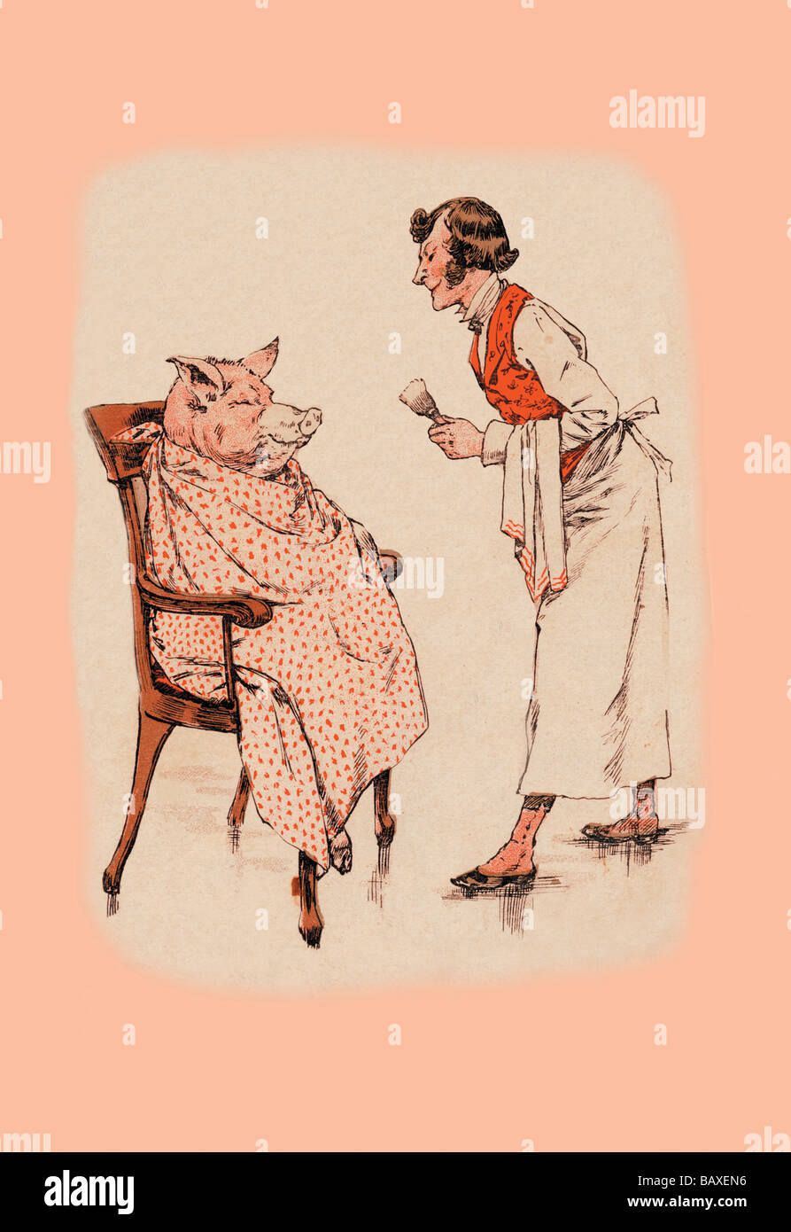 Shaving the Pig Stock Photo - Alamy