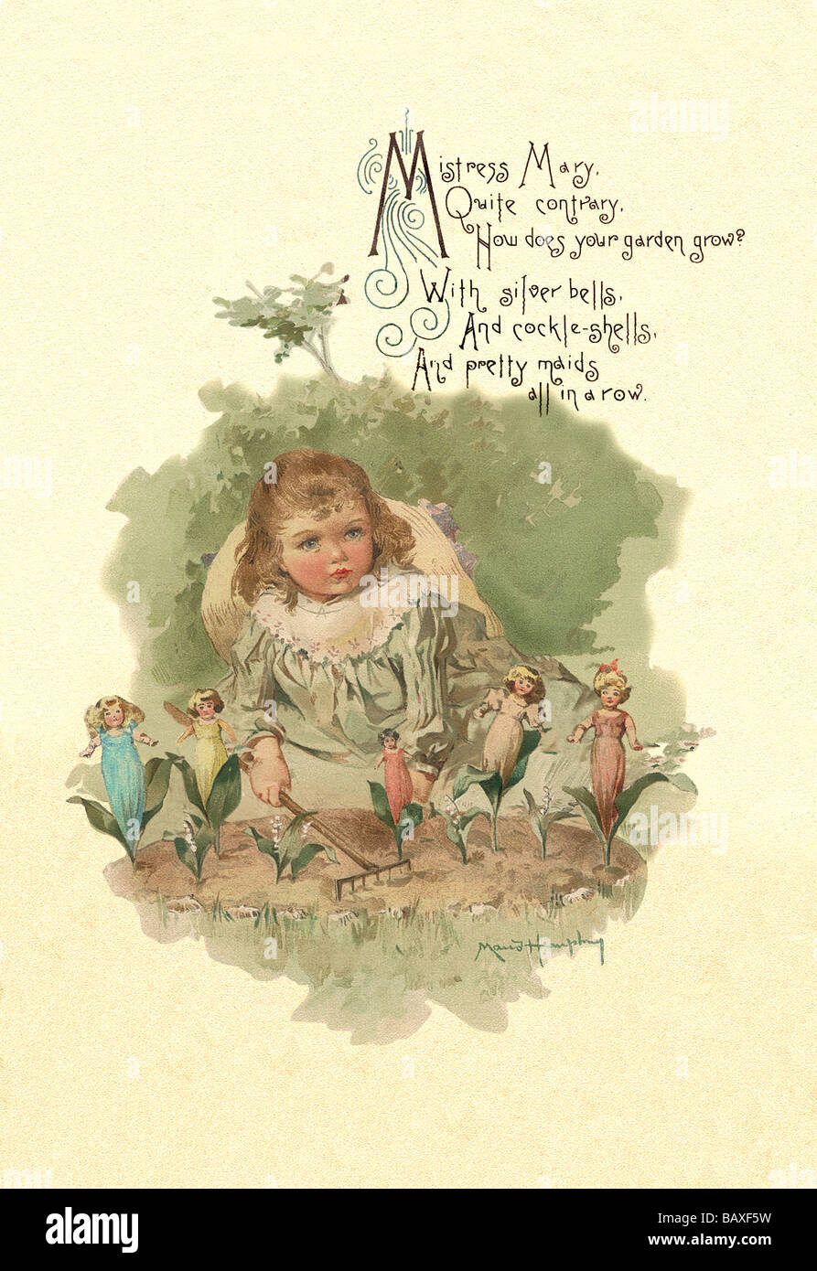 Mistress Mary Quite Contrary Stock Photo - Alamy