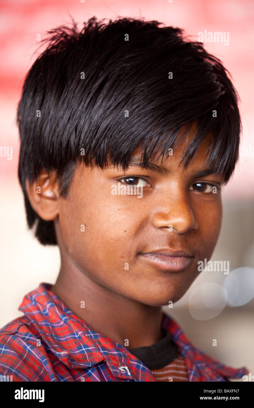 Indian Boy in Mandu India Stock Photo - Alamy
