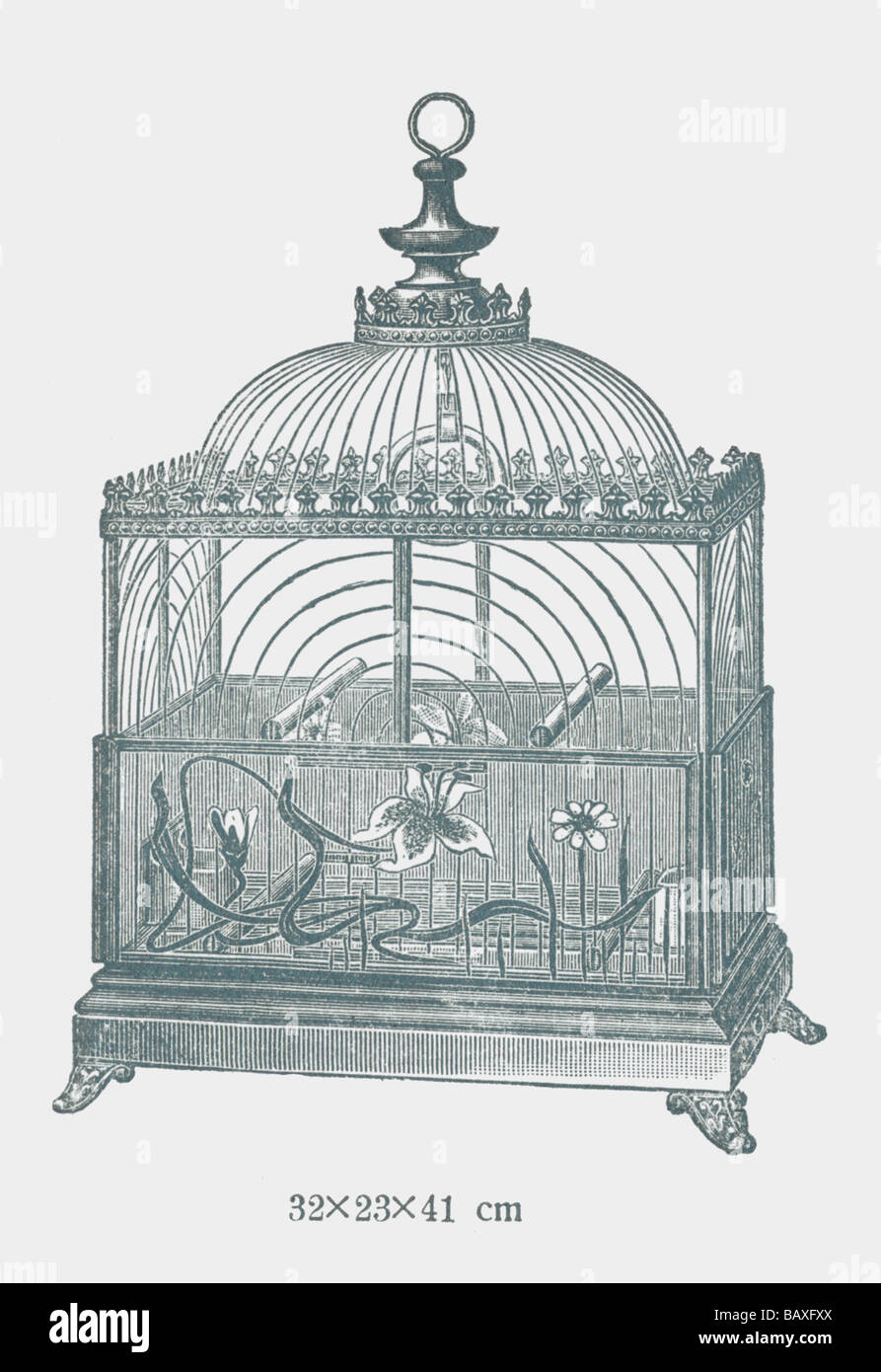 Ornate Green Bird Cage C Stock Photo - Alamy