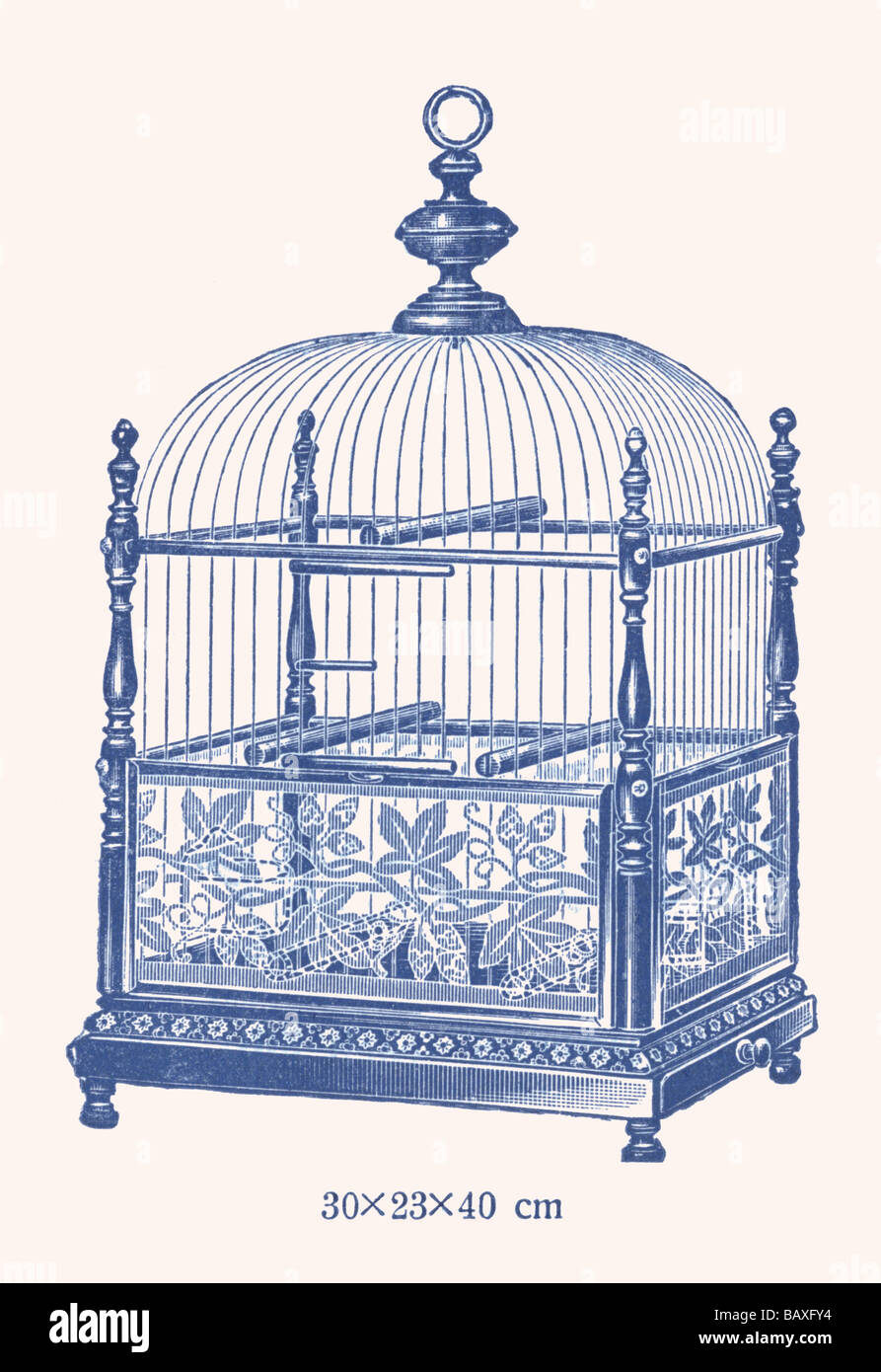 Ornate Blue Bird Cage J Stock Photo - Alamy