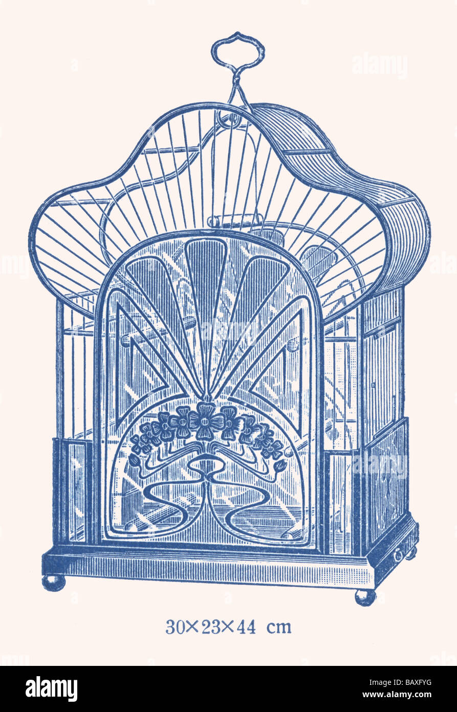 Ornate Blue Bird Cage C Stock Photo - Alamy
