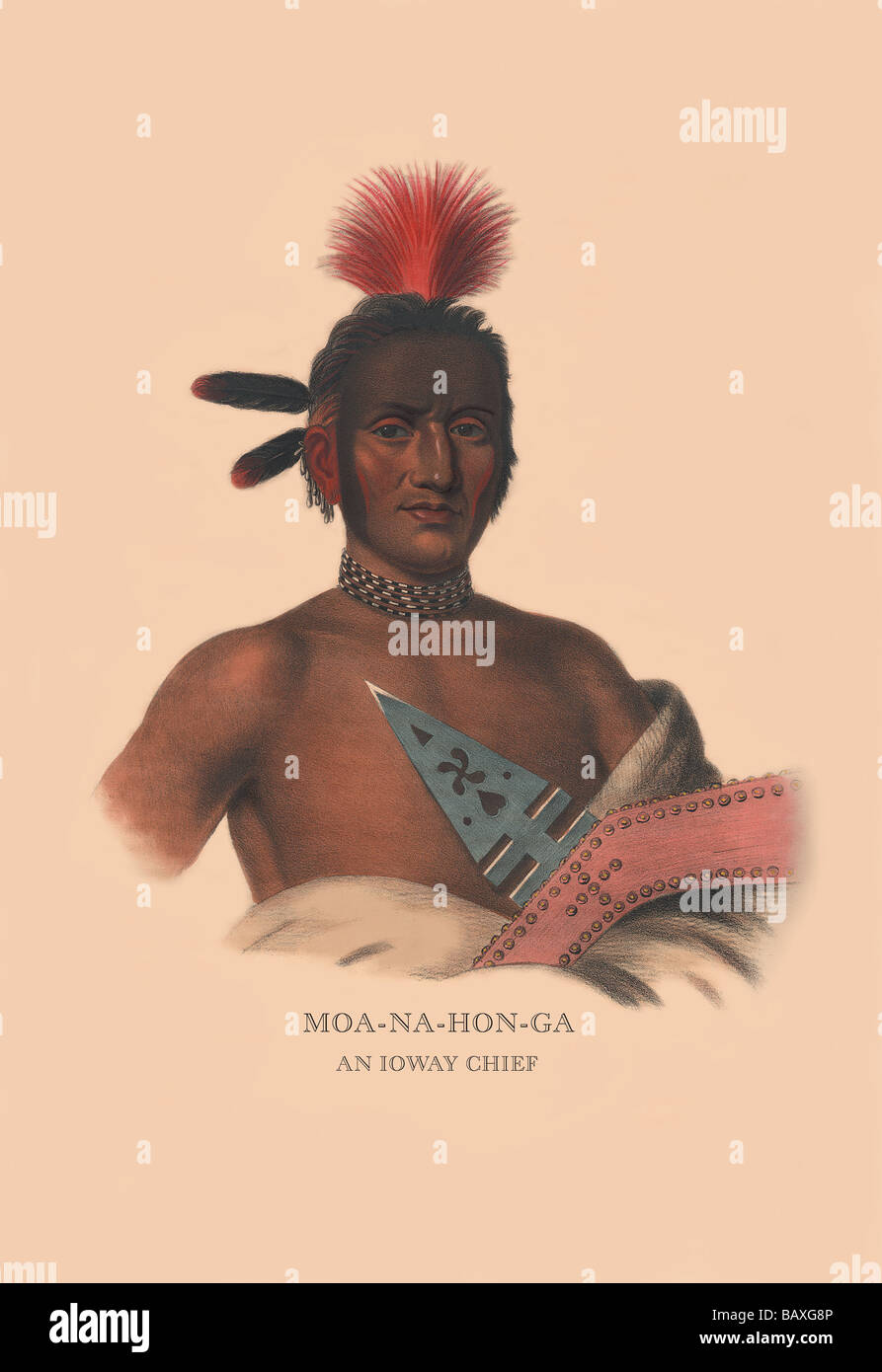 Moa-Na-Hon-Ga (An Ioway Chief Stock Photo - Alamy