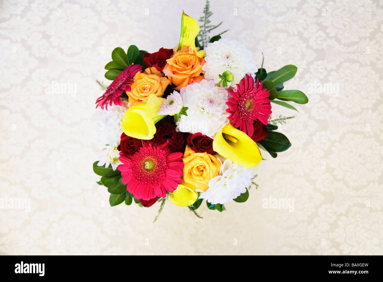 High angle view of flower bouquet Stock Photo - Alamy