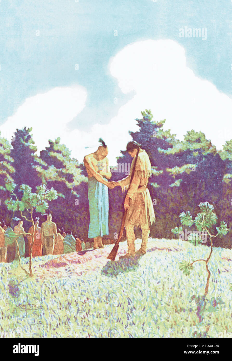 The Burial of Uncas Stock Photo - Alamy