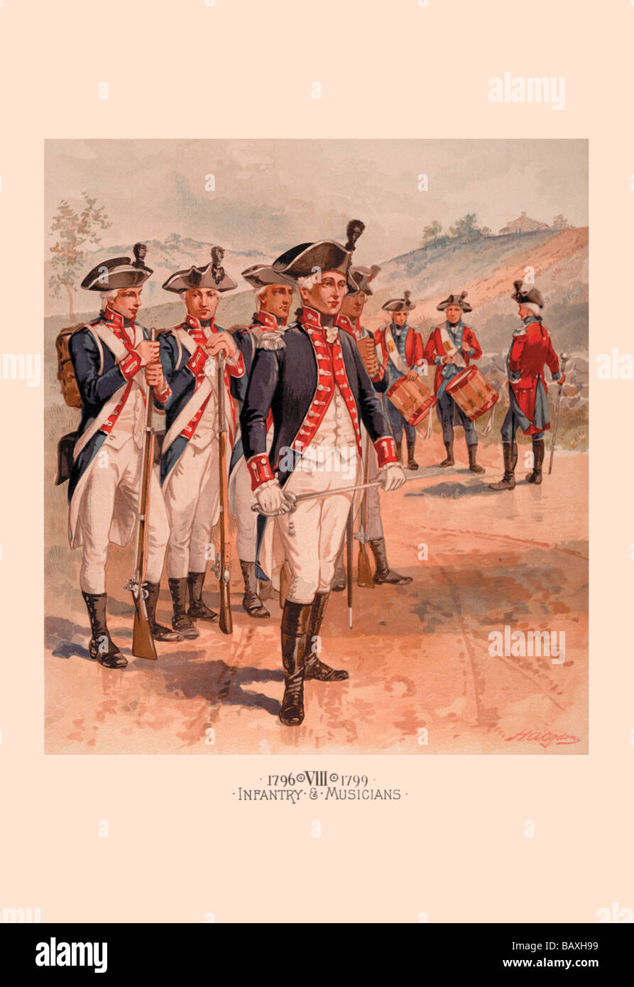Infantry and Musicians Stock Photo - Alamy