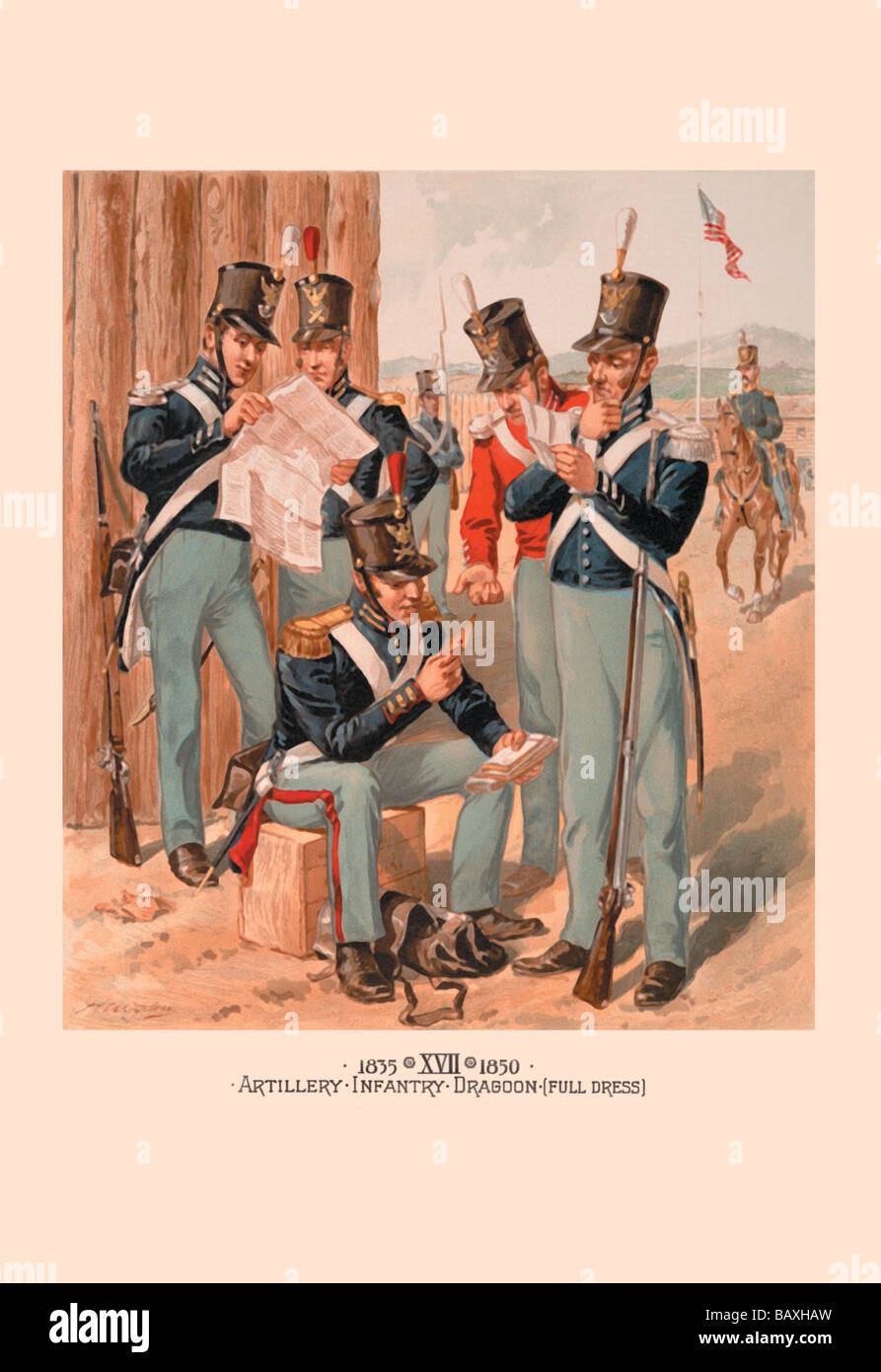 Artillery,Infantry and Dragoon Stock Photo - Alamy