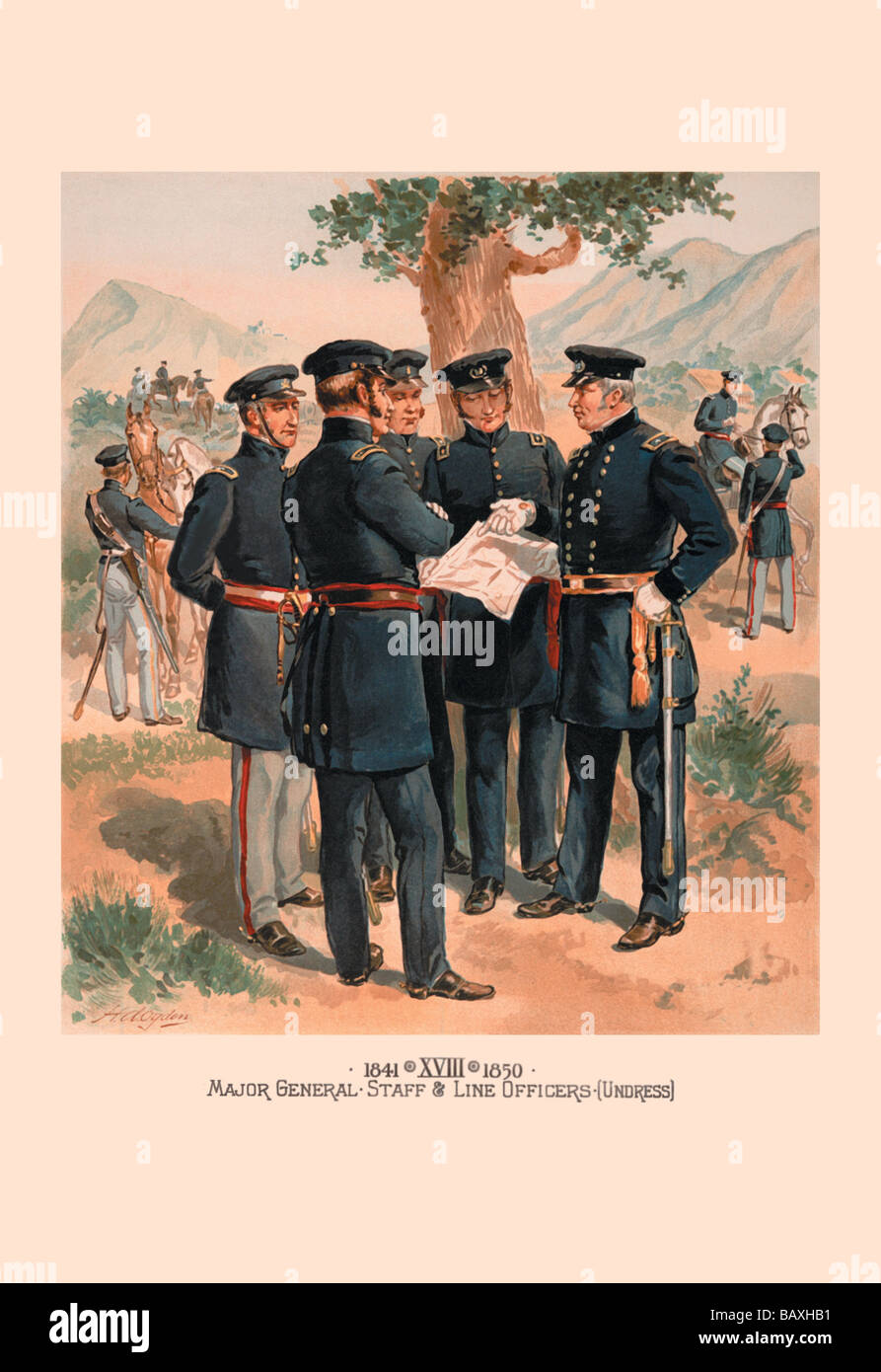 Major General,Staff and Line Officers #1 Stock Photo - Alamy